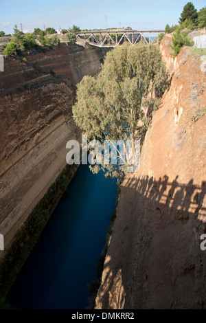Greece, Corinth, Corinth Canal. 76-foot wide and 26-foot deep manmade ...