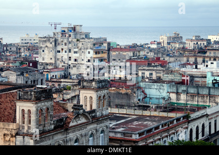 Havana Cuba skyline of the poor district - example of poverty, Cuba ...