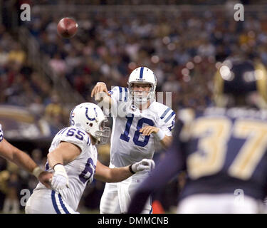 Quarterback Peyton Manning of the Indianapolis Colts is shown during a ...