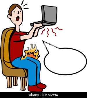 cartoon overheating computer Stock Vector Image & Art - Alamy