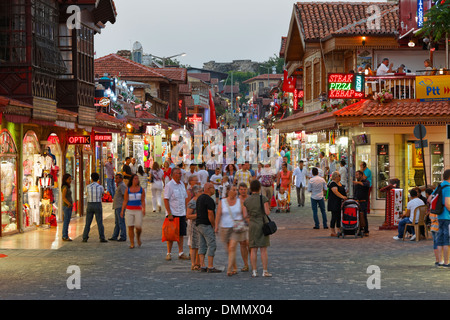 Turkey, province of Antalya, Side, shopping street Stock Photo ...