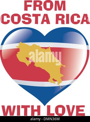 Costa Rica Heart Shape Flag. Love Costa Rica. Visit Costa Rica. Central ...