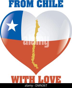Chile Heart Shape Flag. Love Chile. Visit Chile. South America. Latin ...