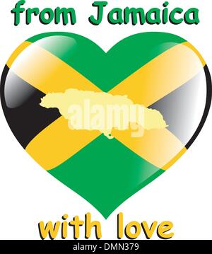 Jamaica Heart Shape Flag. Love Jamaica. Visit Jamaica. Caribbean. Latin ...