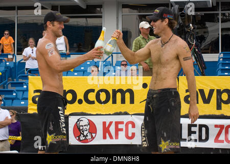 06 September 2009: Sean Scott and John Hyden celebrate after defeating ...