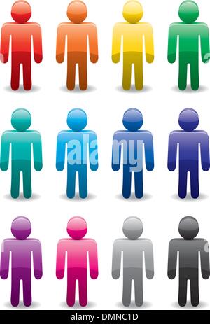 vector set of colorful man symbols Stock Vector Image & Art - Alamy