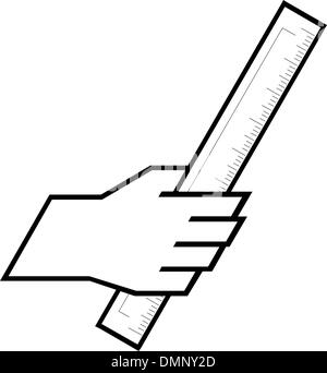 Hand with ruler Stock Vector Image & Art - Alamy