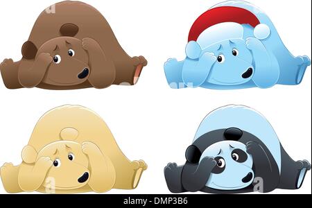 color nice bear animal in the float island Stock Vector Image & Art - Alamy