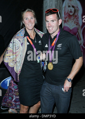 New Zealand rower and Olympic medal winner Joseph Sullivan and a friend ...
