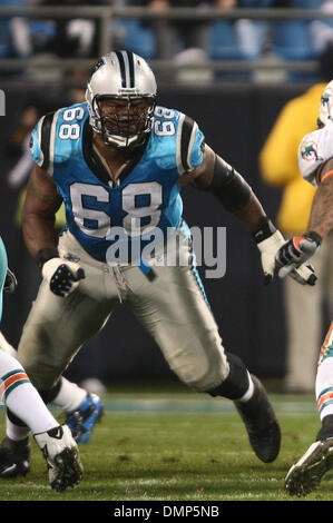 Carolina Panthers guard Keydrick Vincent (68) during an NFL football ...