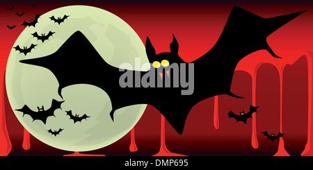 Red Flying Vampire Bat Stock Vector Image & Art - Alamy