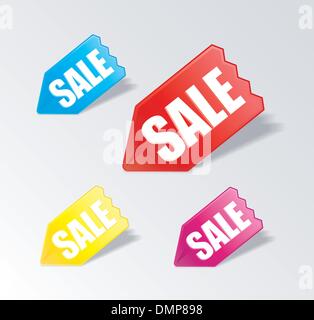 Colorful arrow stickers set. Blue cursor icons, pointers collection ...