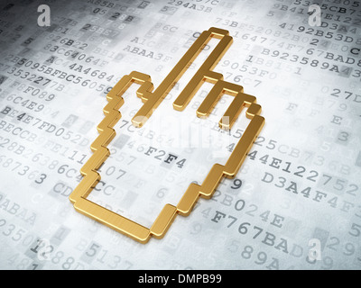 3d golden mouse pointer Stock Photo - Alamy