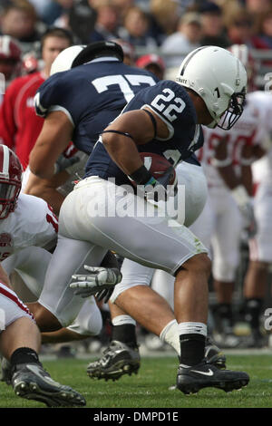 Penn State running back Evan Royster (22) gets past Michigan cornerback ...