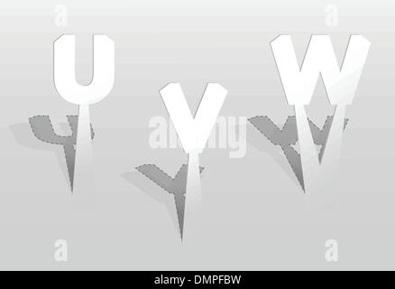 Illustration of UVW letters Stock Vector Image & Art - Alamy