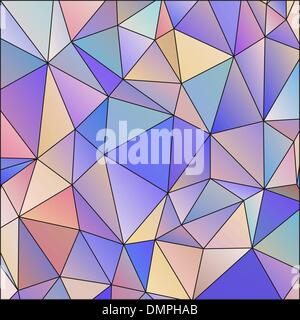 abstract vector stained-glass triangle mosaic background - green and ...