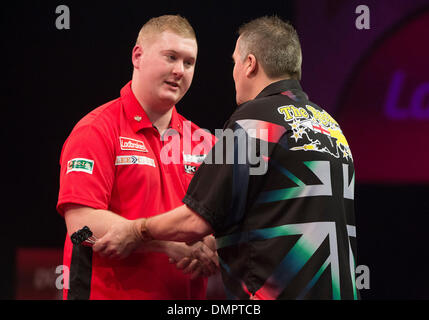 Ricky Evans during his first round match against Gordon Mathers on day ...