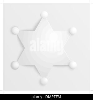 Stylized image of a sheriff's star on white background Stock Vector ...