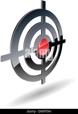 Bullseye, target mark abstract vector design element — Stock vector illustration, Clip art ...