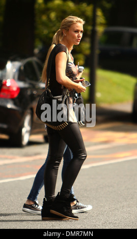 Alex Gerrard aka Alex Curran leaving the hairdressers in her husband's ...
