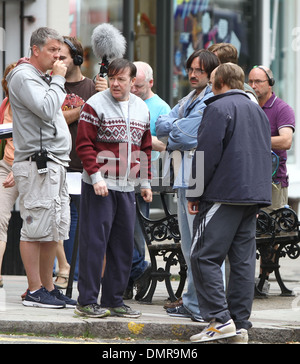 Ricky Gervais and David Earl on the set of 'Derek' in north London ...