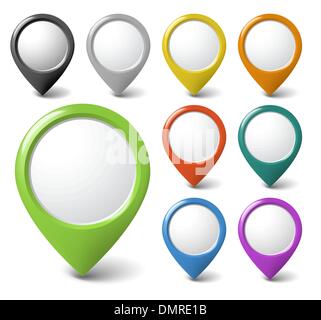 Set of round 3D pointers Stock Vector Image & Art - Alamy