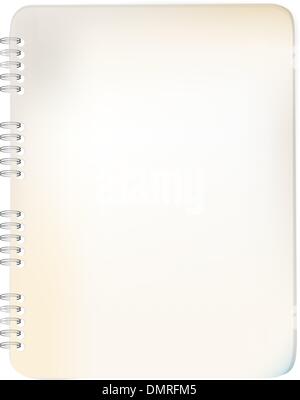 Old grunge spiral bound notepad on white background Stock Vector Image ...