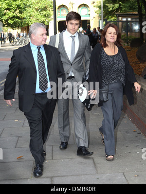 EastEnders' actor Tony Discipline (C) who plays Tyler Moon in BBC soap ...
