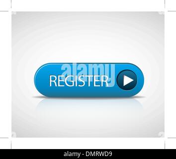 Blue banner register now. Vector stock illustration Stock Vector Image ...