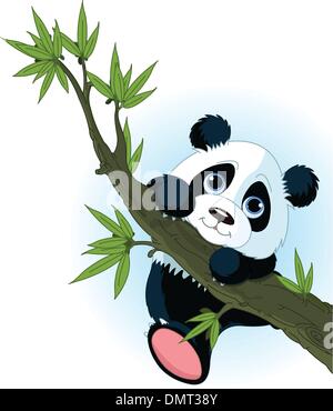 Cartoon panda climbing tree Stock Vector Image & Art - Alamy