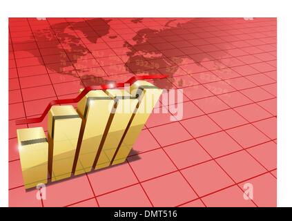 world map infographic chart statistics percent population Stock Vector ...
