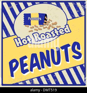 Peanuts vintage metal advertising sign design template. Retro food ...