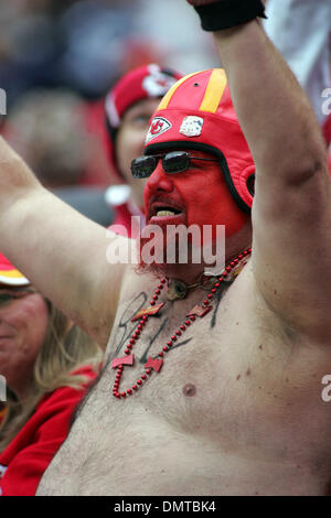 A Chiefs fan, ''Belly Boy'', cheers during the Cowboy's 26-20 victory ...