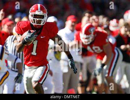 Georgia freshman defensive back Branden Smith (1) celebrates after run ...