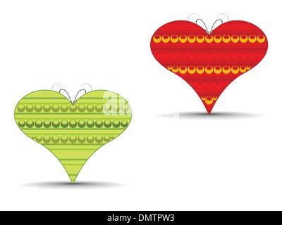 Isolated badge with heart shapes Stock Vector Image & Art - Alamy