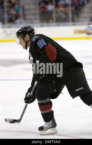 30 October 2009: Lake Erie Monsters Marty Sertich (26) with the puck ...