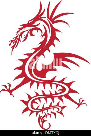 Red flame dragon vector Stock Vector Image & Art - Alamy
