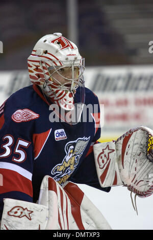 08 November 2009: Grand Rapids Griffins Evan McGrath (9) controls the ...