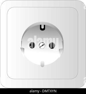 Single line art of electrical outlet with detached power plug Stock ...