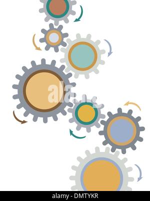 Editable vector background of cogs and wheels Stock Vector Image & Art ...
