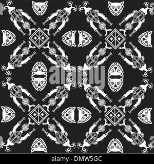 Black and white african tribal pattern background. Abstract traditional ...