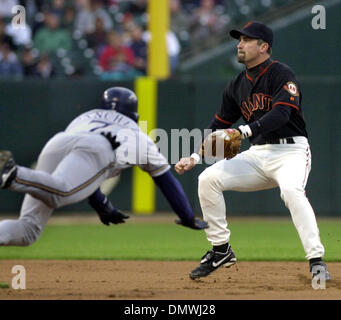 Jul 06, 2001; San Francisco, CA, USA; San Francisco Giants Rich Aurilia ...