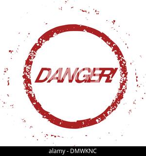 danger red round stamp Stock Vector Image & Art - Alamy