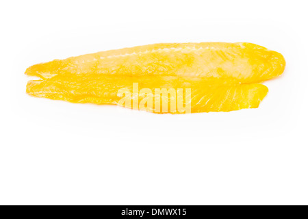 Smoked Vietnamese River Cobbler fish fillet isolated on a white studio ...