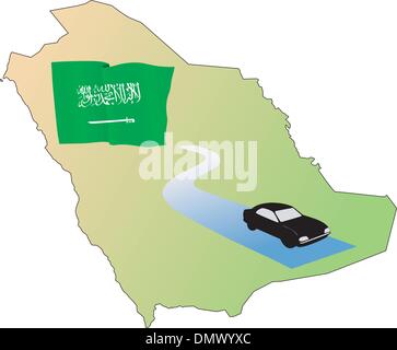 saudi arabia road map Stock Vector Image & Art - Alamy