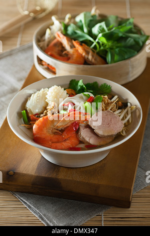 Ka Tieu. Cambodian noodle soup with pork and seafood. Food Cambodia ...