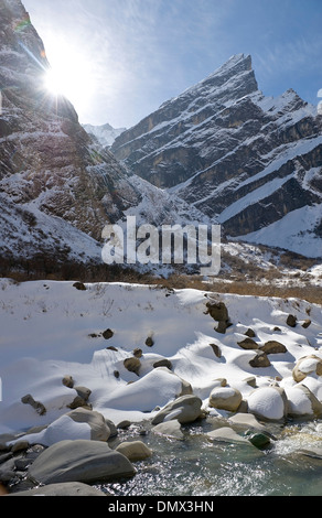 Modi Khola River, Annapurna Himal, Nepal, Himalayas, Asia Stock Photo ...