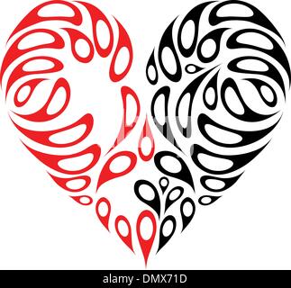 Half heart shape Stock Vector Image & Art - Alamy