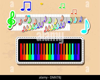 piano and musical notes chord background Stock Vector Image & Art - Alamy