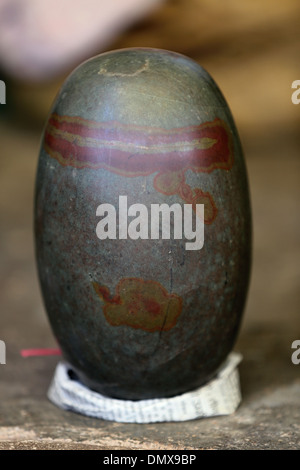 Bana lingam from the Narmada River in Omkareshwar Madhya Pradesh India ...